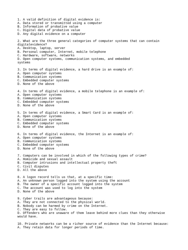 QB 4 | PDF | Crime Scene | Evidence