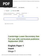 Stage 7 Cambridge English Progression Test | PDF