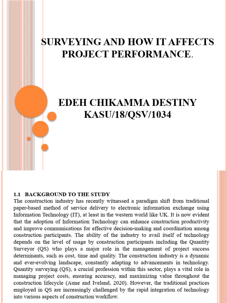 Edeh Chikamma Destiny Slide | PDF | Innovation | Surveying