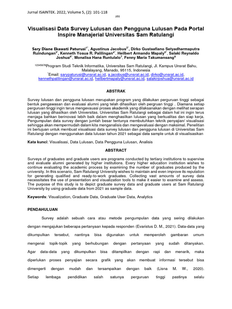 Visualisasi Data Lulusan Unsrat 2021 | PDF