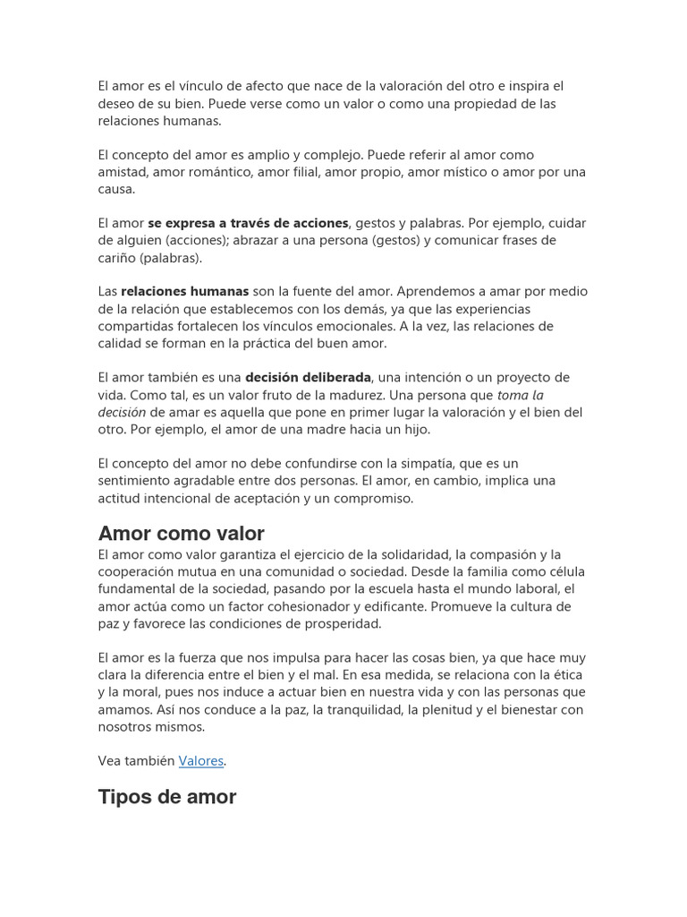 Amor Como Valor: Decisión de Amar Es Aquella Que Pone en Primer Lugar ... Amor Como Valor: Decisión de Amar Es Aquella Que Pone en Primer Lugar ...