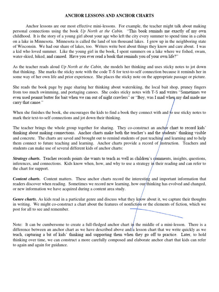 Pdf Anchor Charts Pdf Thought Learning