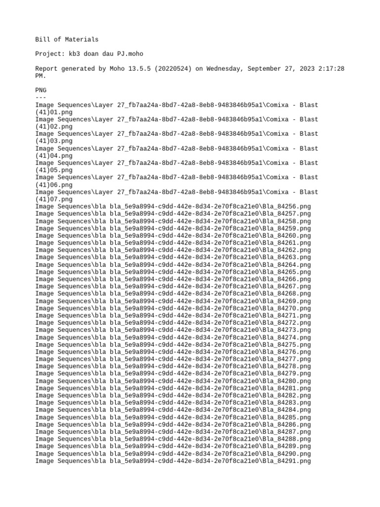 Bill of Materials | PDF