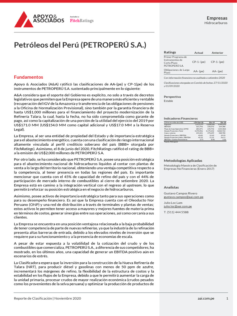 Petroperú Set - 20 1 | PDF | Petróleo | Refinería de petróleo
