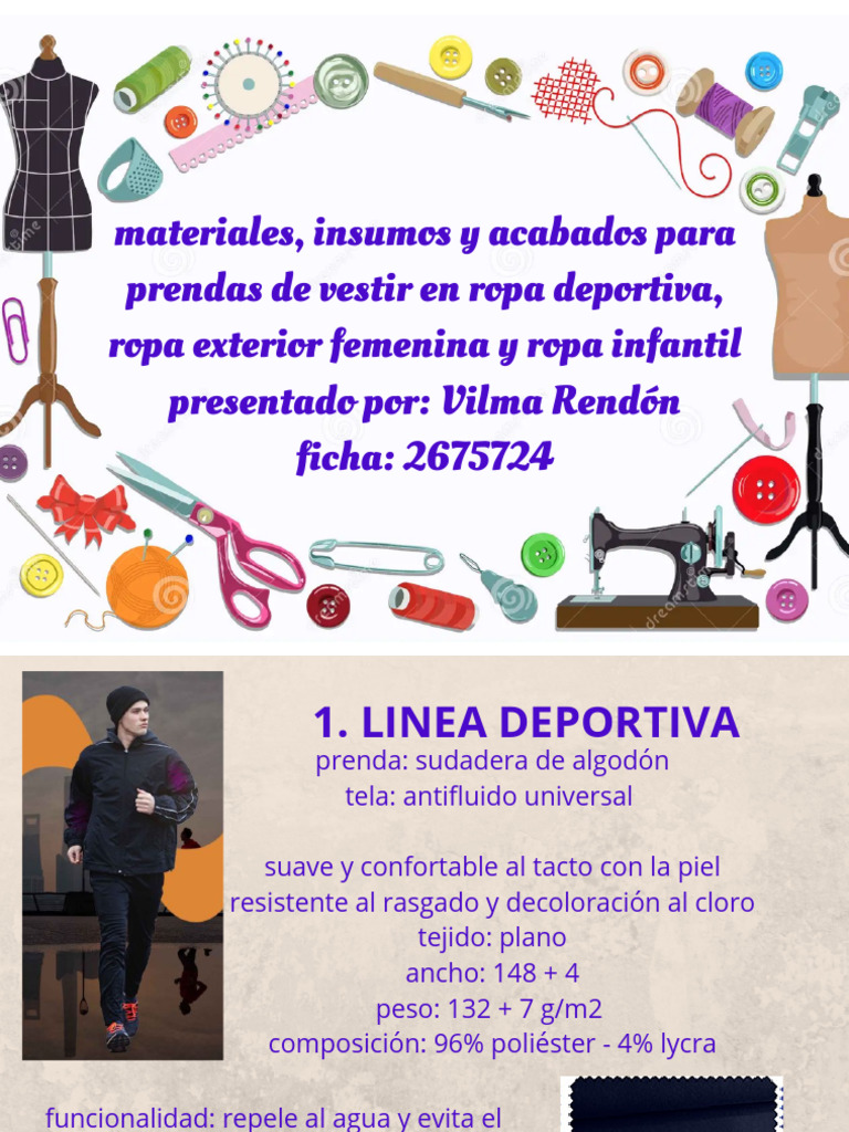 Evidencia Materiales e Insumos | PDF | Textiles | Ropa