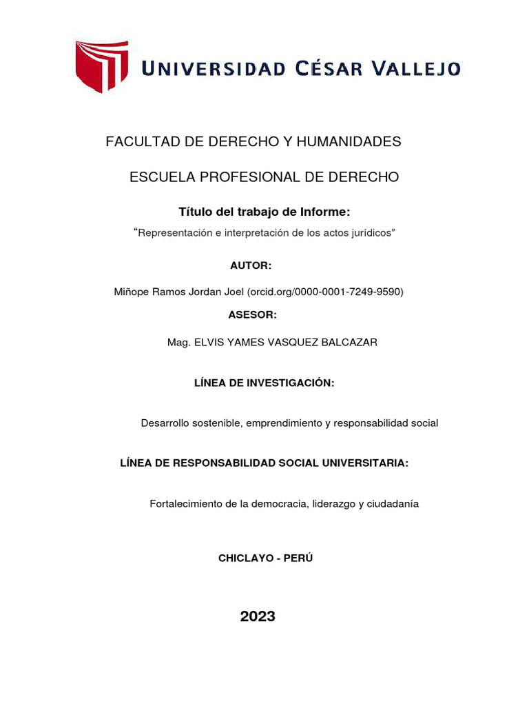 Actos Jurídicos: Representación e Interpretación | PDF | Juez | Justicia