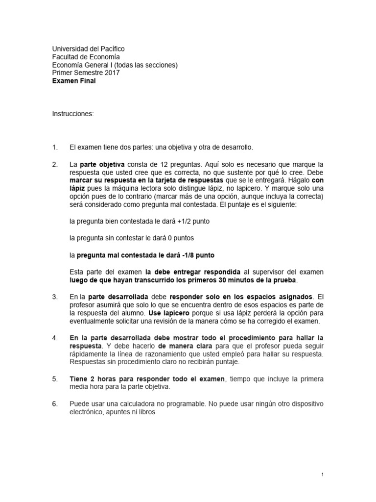 Eco1-Final - Solucionario. 2017-1 | PDF | Monopolio | Discriminación de precios