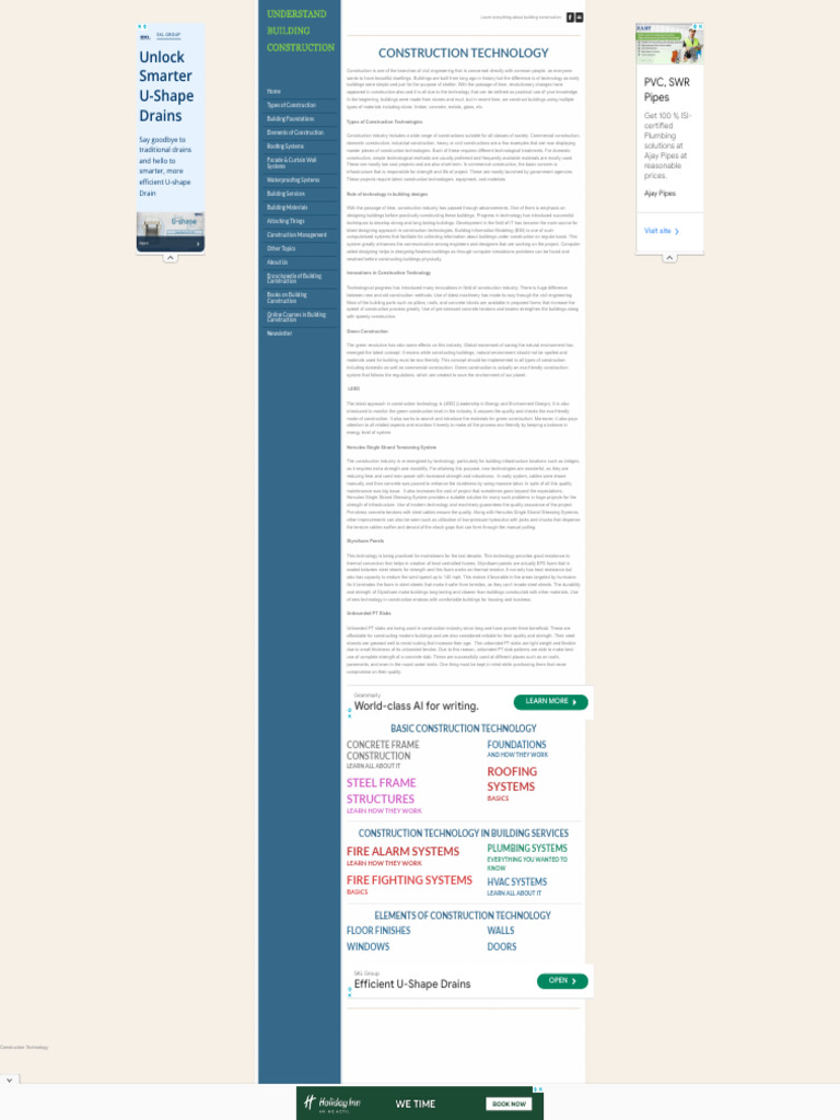 Innovations in Building Construction Technology | PDF | Concrete ...