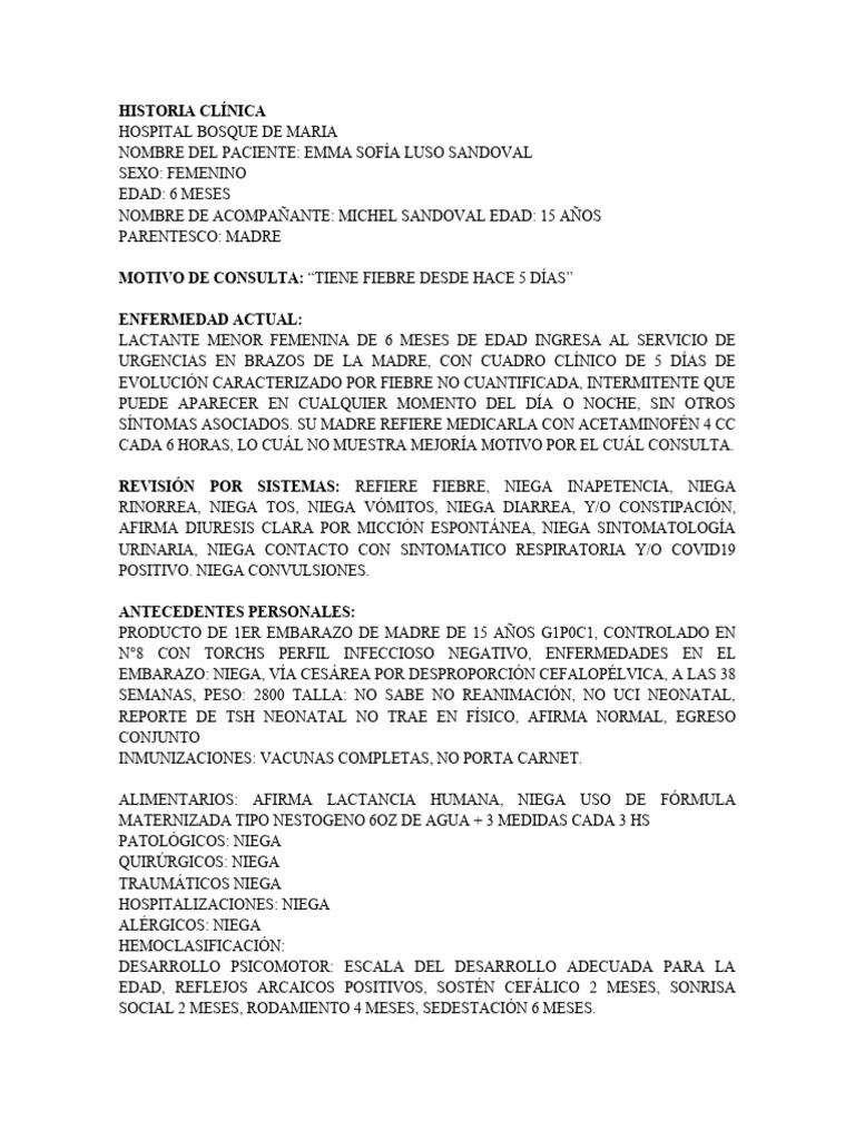 Emma Sofía Luso Sandoval | PDF | Enfermedades y trastornos | Medicina