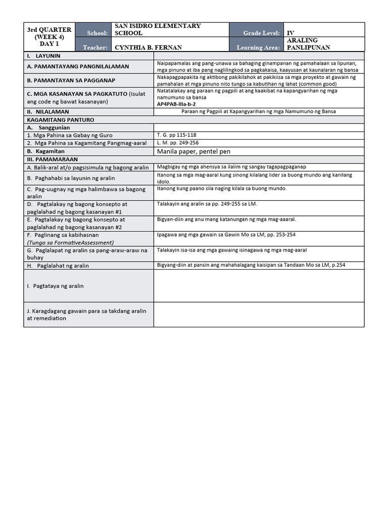 DLP 3rd QUARTER WEEK 4 | PDF