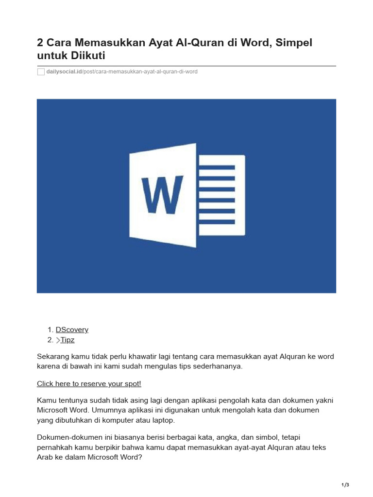 Dailysocial - Id-2 Cara Memasukkan Ayat Al-Quran Di Word Simpel Untuk ...