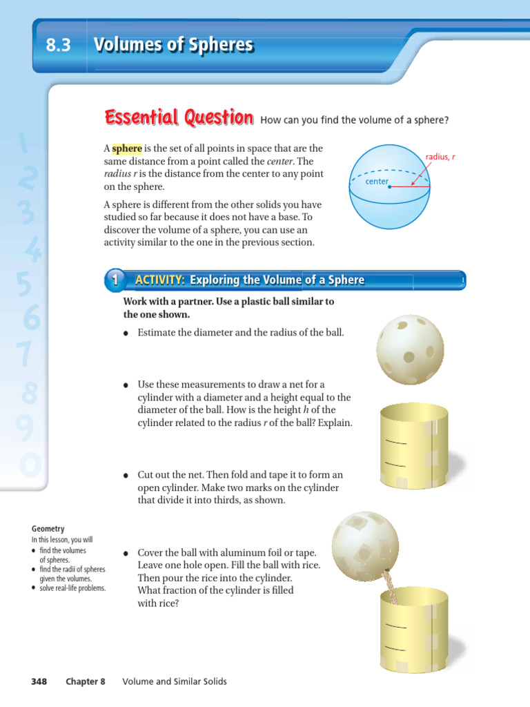 volume of sphere | PDF | Sphere | Volume