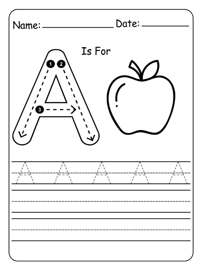 Simple-Alphabet-Tracing-Worksheet-For-Kids- | PDF