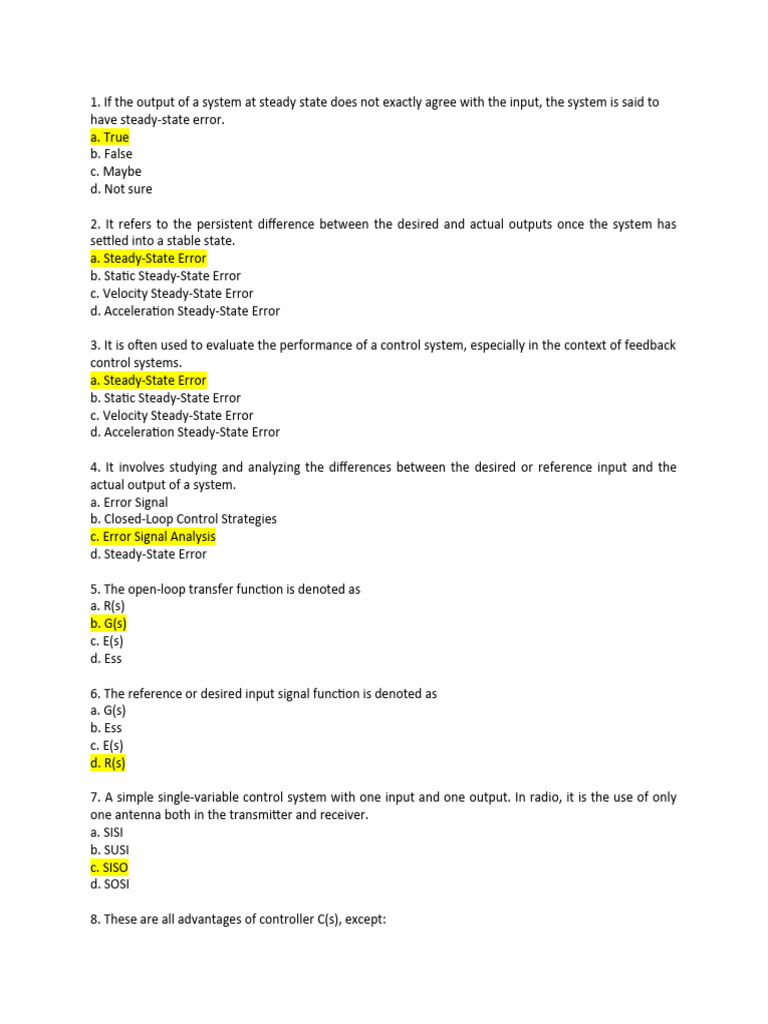 Group2 Steady State Error Act. | PDF | Control Theory | Steady State