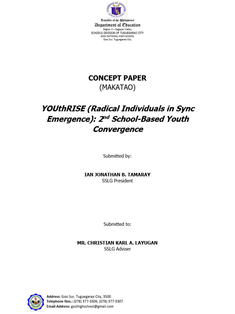 Sample Concept Paper | PDF | Leadership Sample Concept Paper | PDF | Leadership