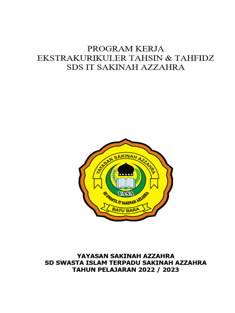 Contoh Program Kerja Ekskul | PDF | Karier & Perkembangan