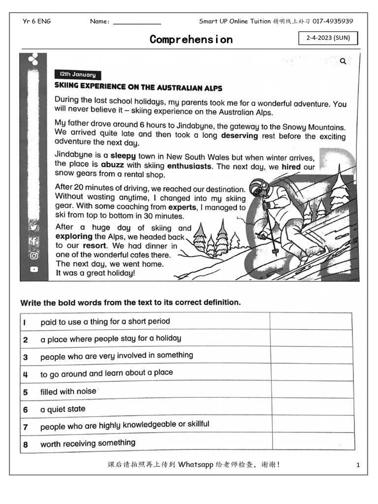 Unit 4 Y6 ENGLISH | PDF | Perfect (Grammar) | Verb