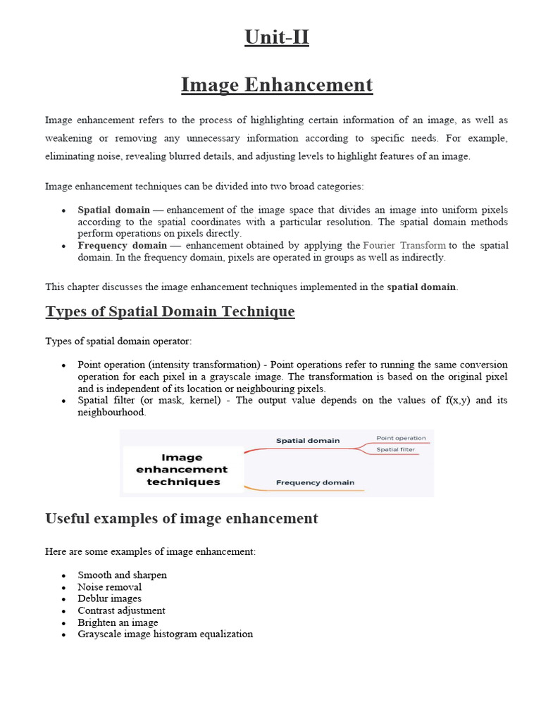 Unit-2 Image Processing | PDF | Image Editing | Digital Signal Processing