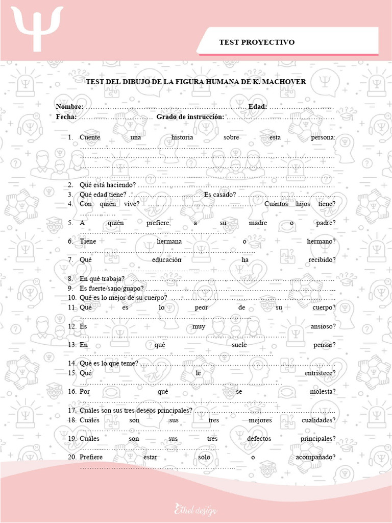 Test de DFH K. Machover | PDF | Relaciones personales, crianza y ...