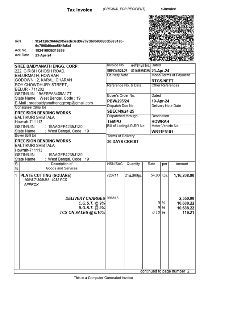 Tax Invoice | Download Free PDF | Invoice | Taxation