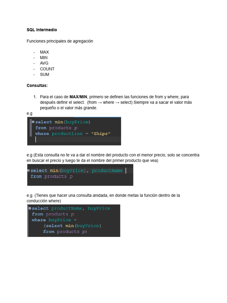 Notas - Bases de Datos | PDF | SQL | Programación de computadoras