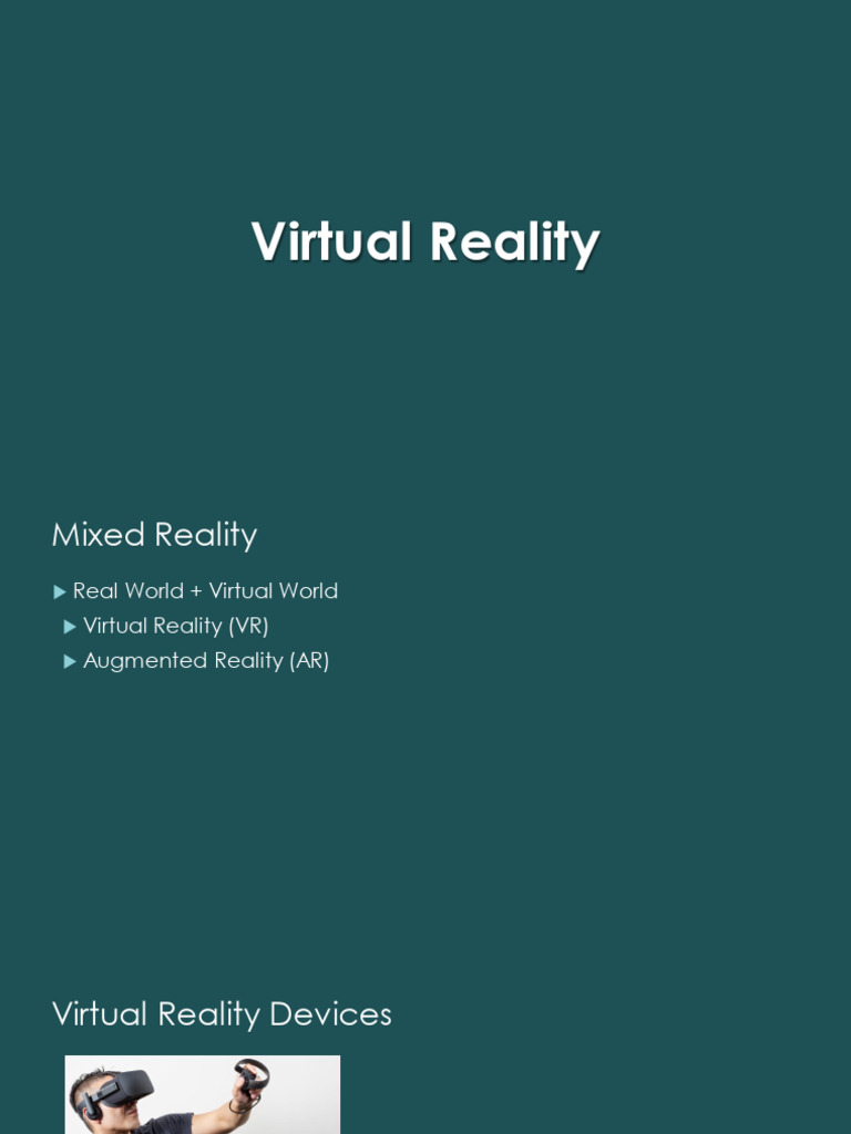 001introduction of Virtual Reality 1 | PDF | Virtual Reality | Design