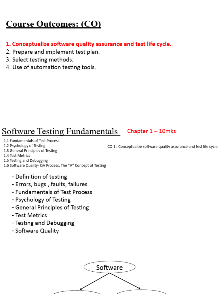 Software Testing Fundamentals Overview Pdf Software Testing