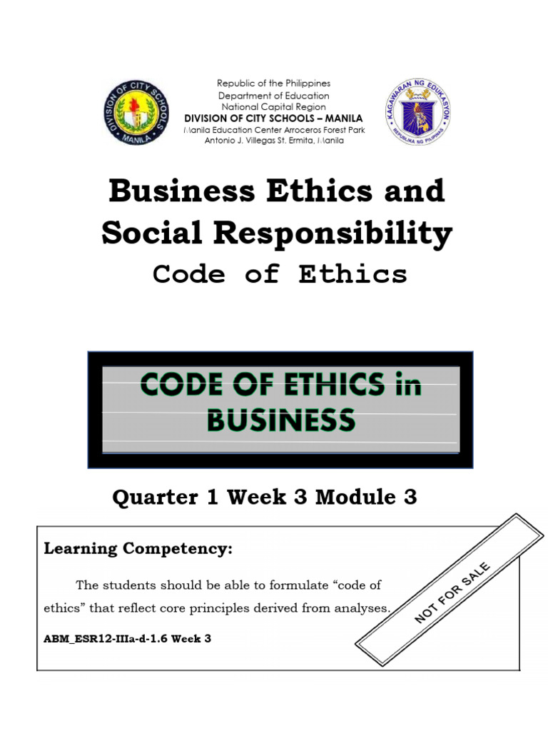 Abm Business Ethics M3 | PDF | Business Ethics | Morality