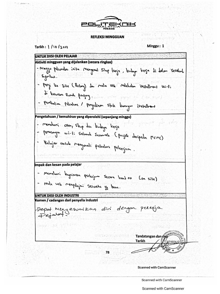 Laporan Mingguan (Mohd Saiful) | PDF
