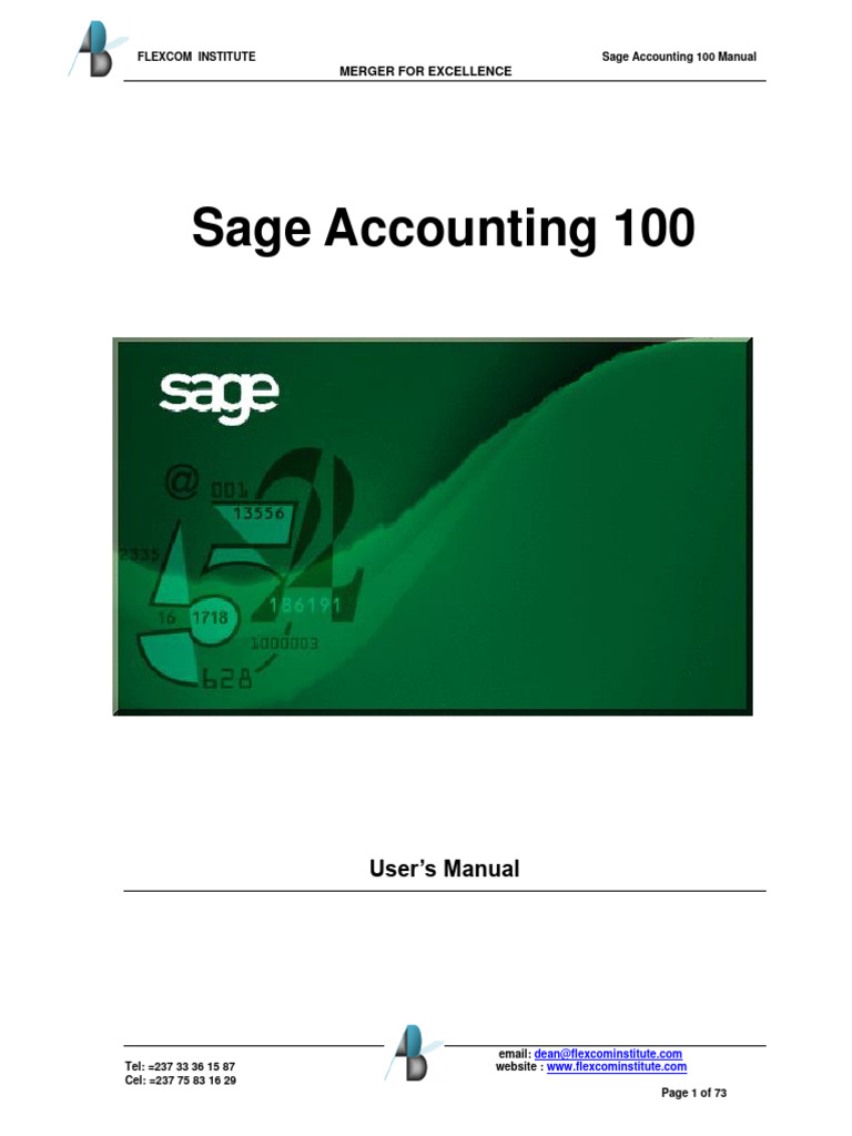 Sage Accounting 100 Manual 2012 | PDF | Debits And Credits | Expense