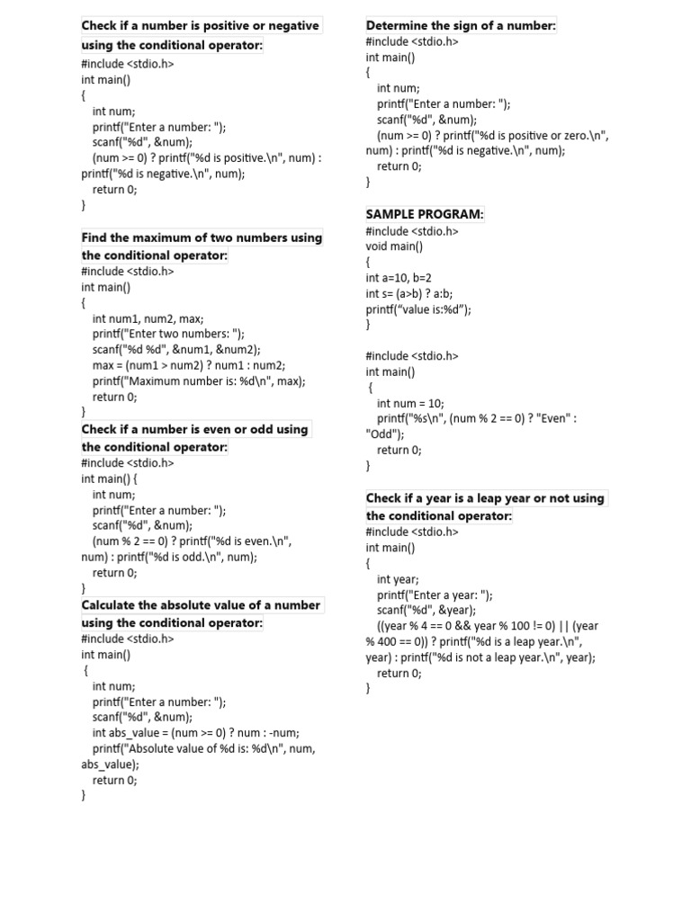 Operator in c5 | PDF | Computer Science | Computer Programming