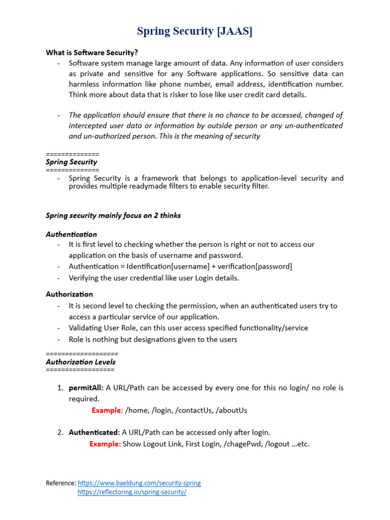 Spring Security | Download Free PDF | User (Computing) | Password