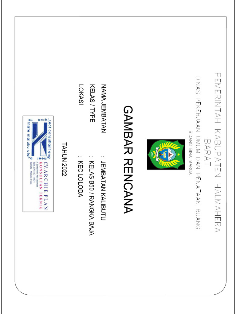 Gambar Desain Jembatan Kali Butu Oke | PDF