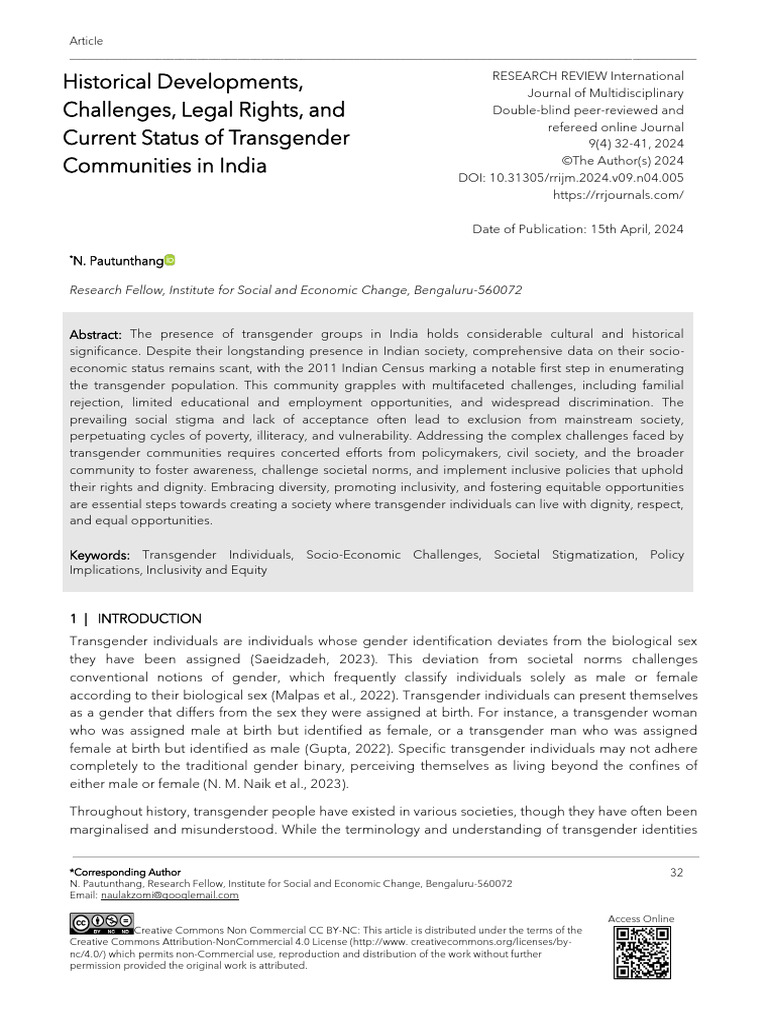 Historical Developments, Challenges, Legal Rights, and Current Status ...