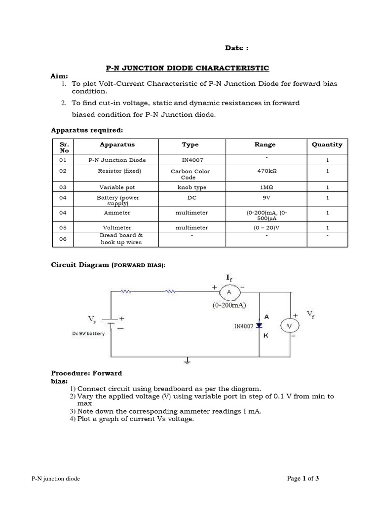 PN Junction Diode | Download Free PDF | P–N Junction | Diode
