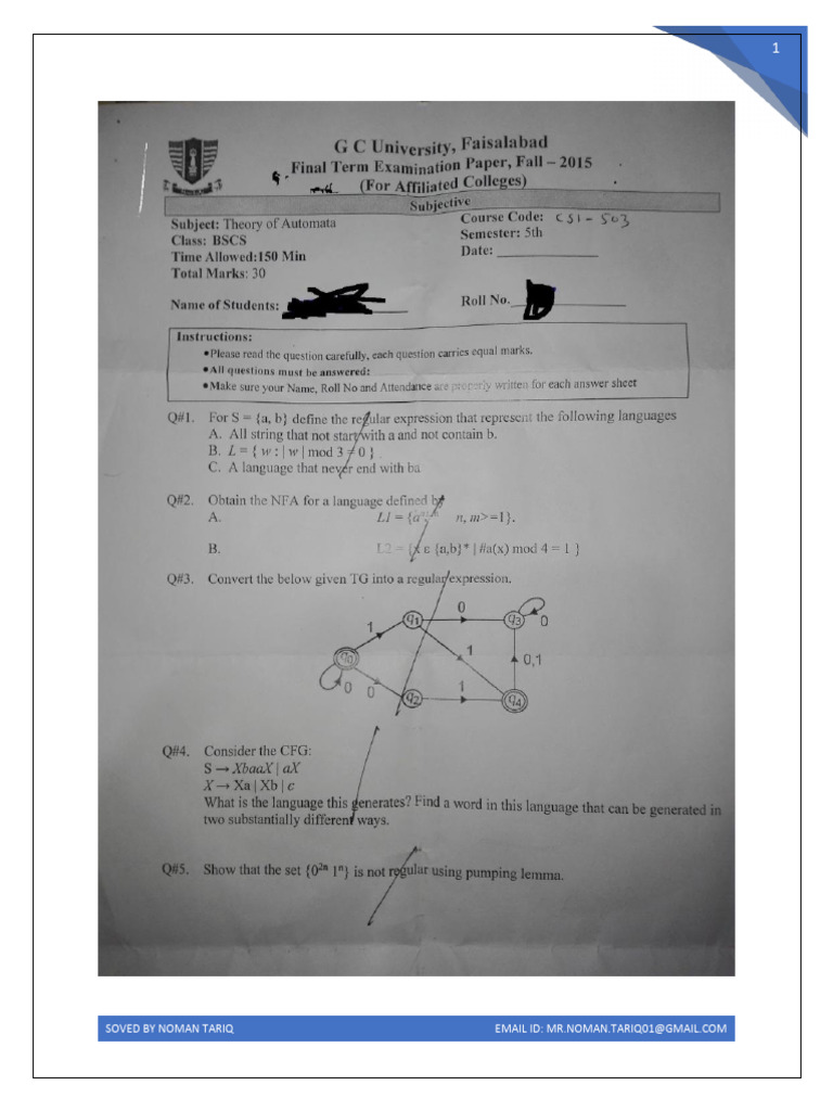 All Theory Of Automata PP solved By NomanTariq | PDF | Linguistics ... All Theory Of Automata PP solved By NomanTariq | PDF | Linguistics ...
