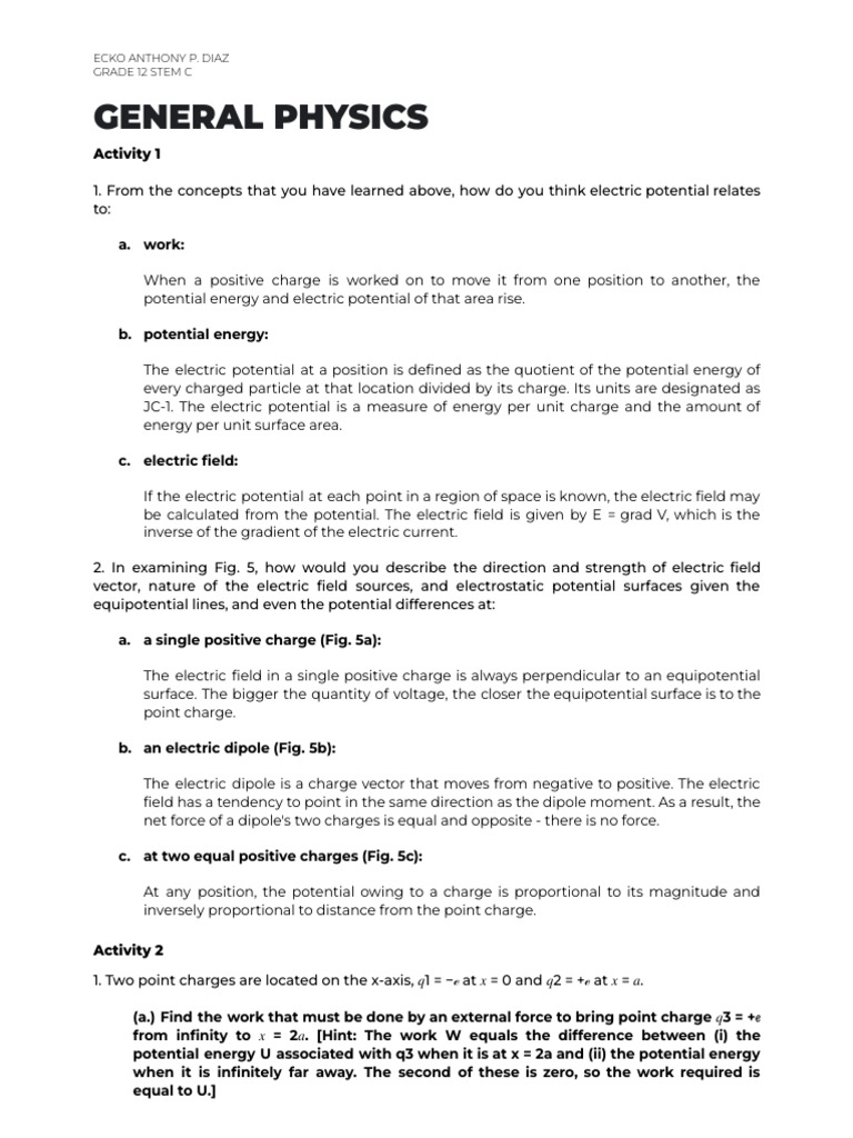 Ecko Diaz G12 STEM C GP2 W3 | PDF | Electric Field | Refrigerator