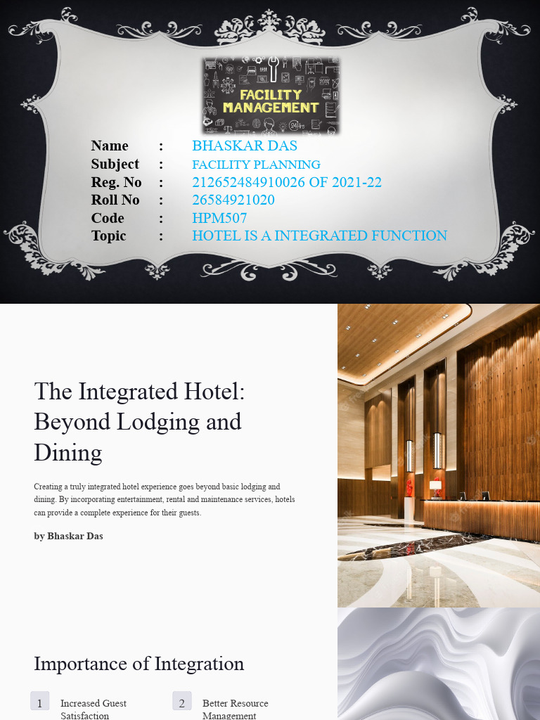 The Integrated Hotel Beyond Lodging and Dining | PDF | Hotel | Restaurants
