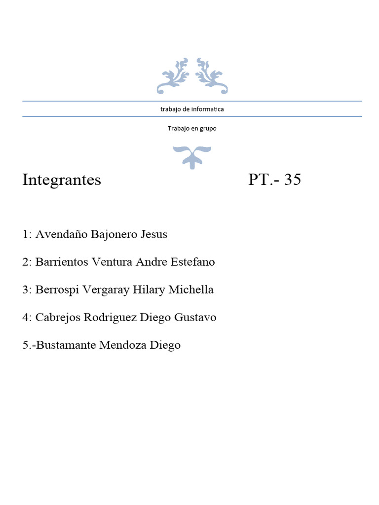 Trabajo de Informatica Basica PDF | PDF | Hardware de la computadora ... Trabajo de Informatica Basica PDF | PDF | Hardware de la computadora ...
