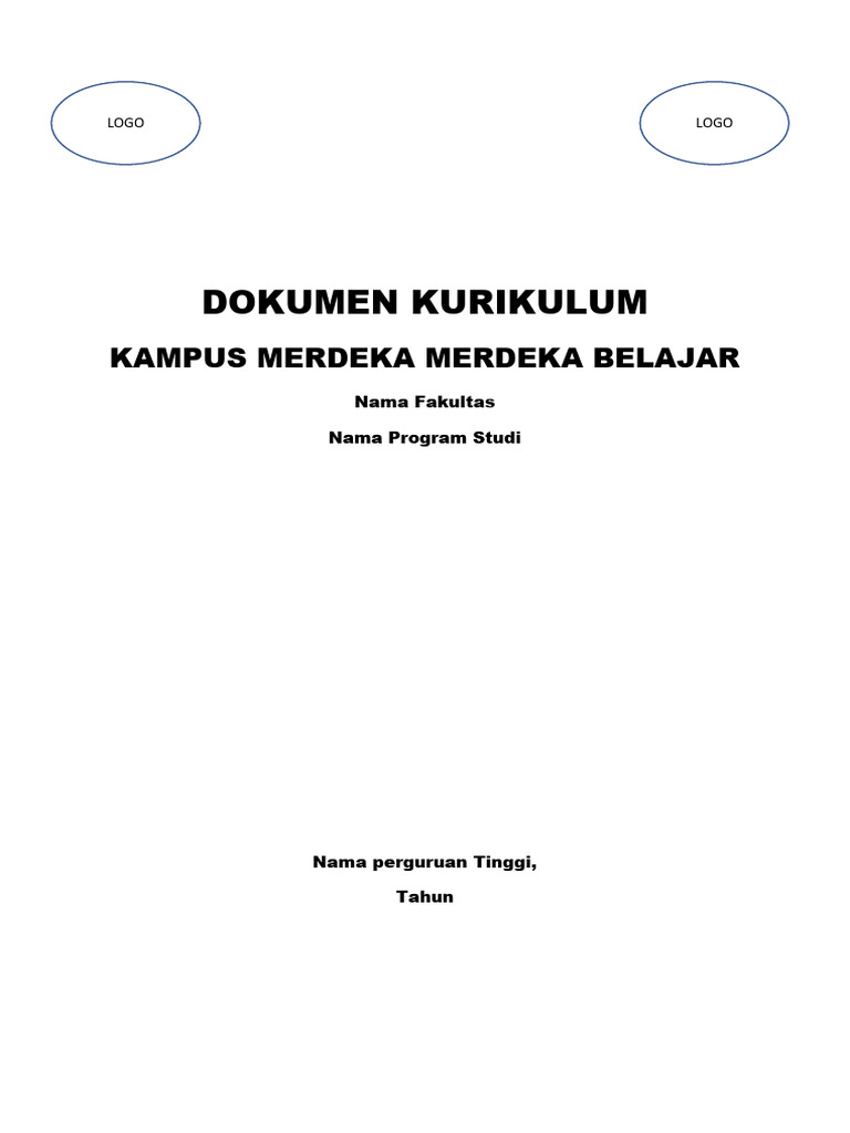 Template Dokumen Kurikulum MBKM Dan OBE | PDF