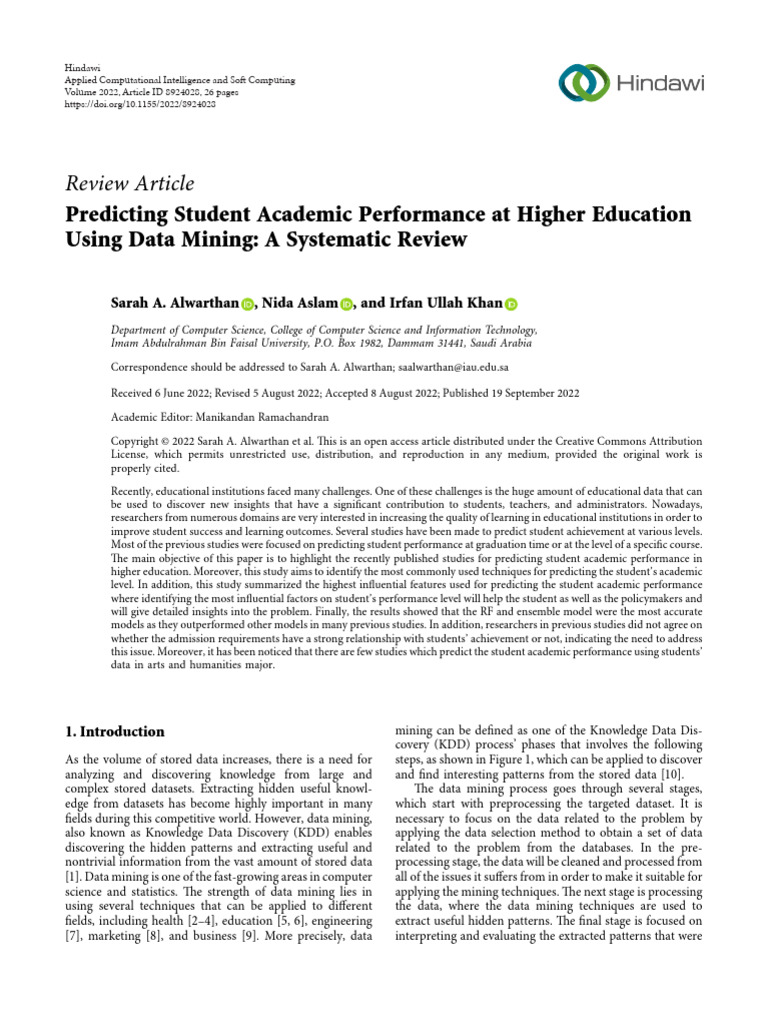 Predicting Student Academic Success DDA | PDF | Cross Validation (Statistics) | Sensitivity And ...