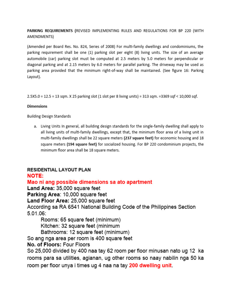 Parking Requirements | PDF