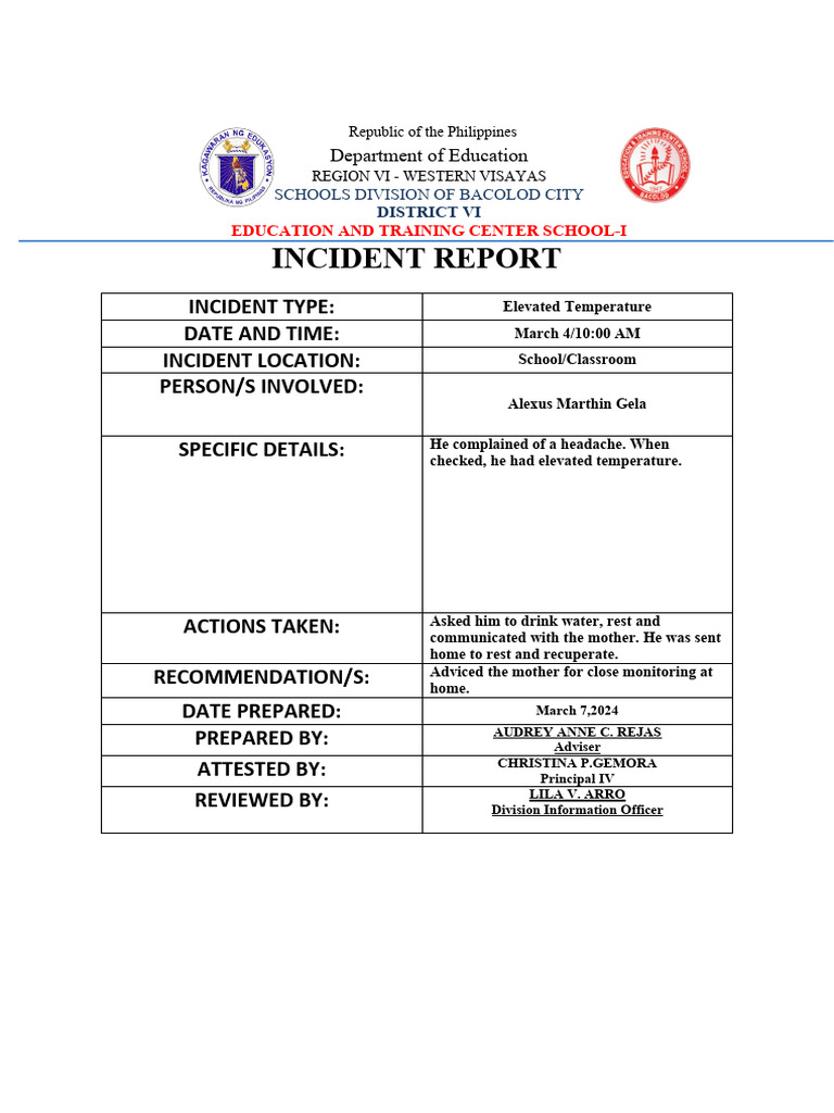 INCIDENT-REPORT | PDF