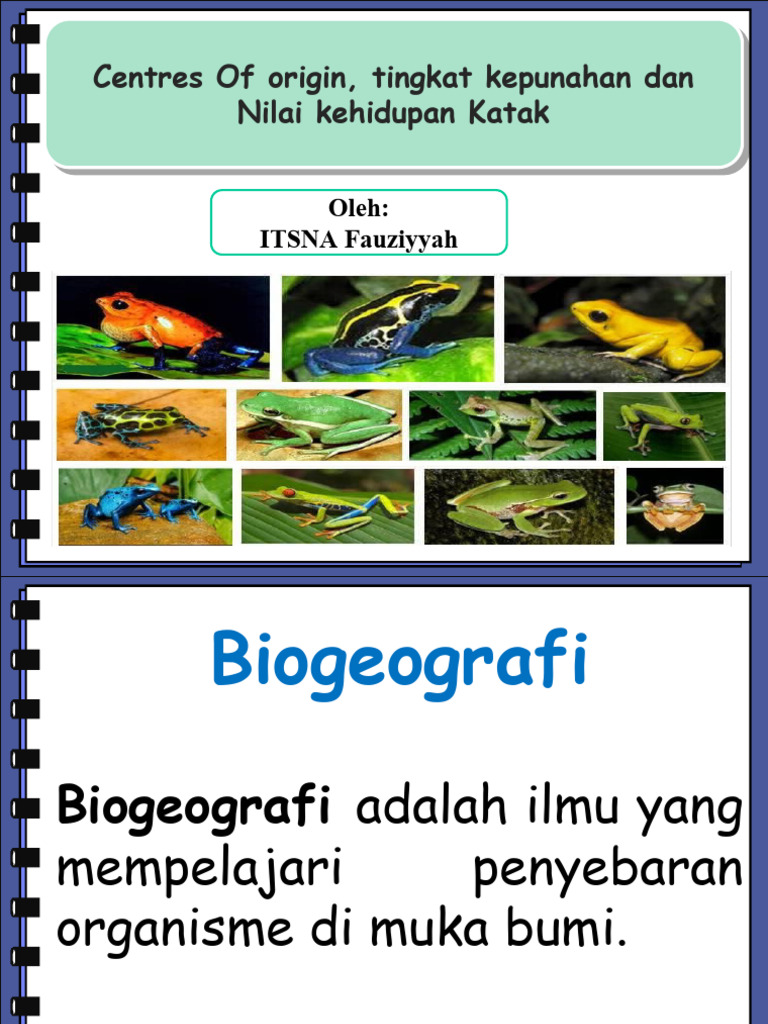 PPT biogeo katak | PDF