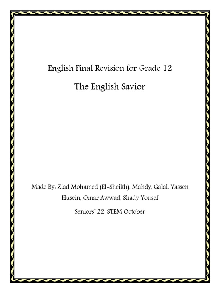 English Final Revision G12 | PDF | Radiation | Petroleum