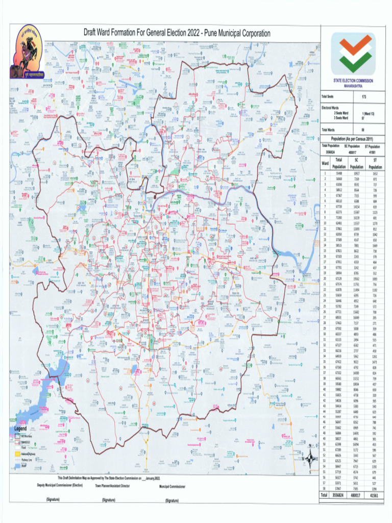 Pune City Draft Ward Map | PDF