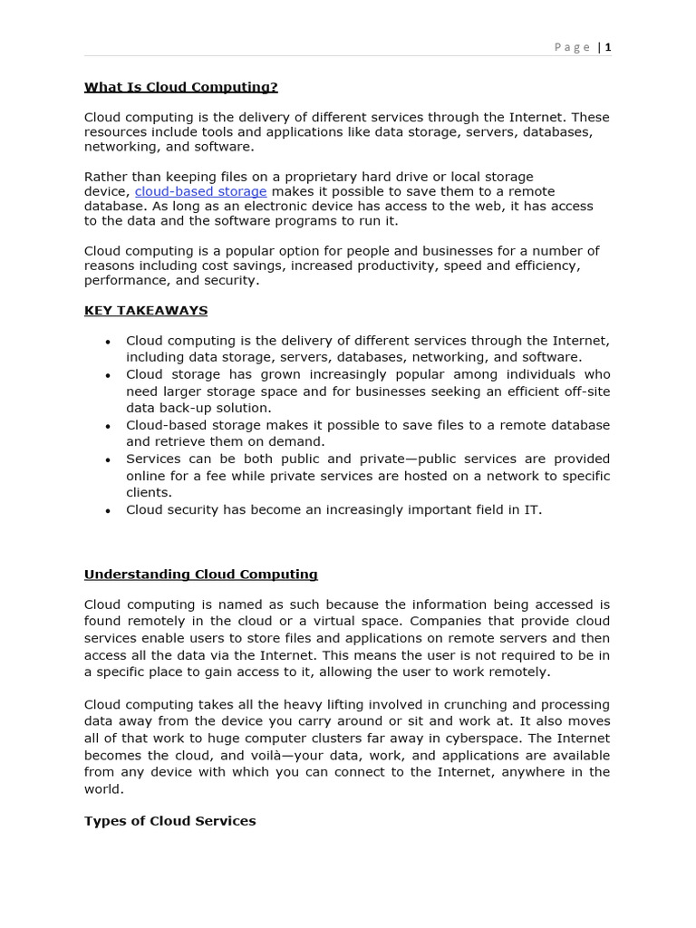 What Is Cloud Computing Pdf Cloud Computing Software As A Service