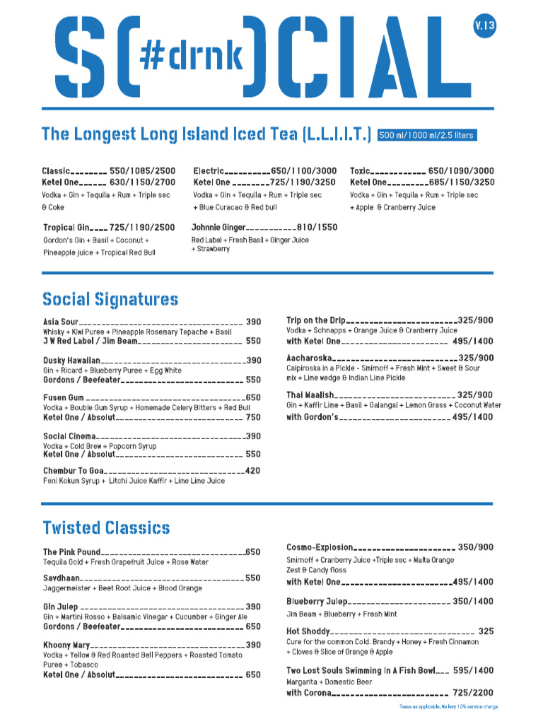 Drink Menu Chembur | PDF