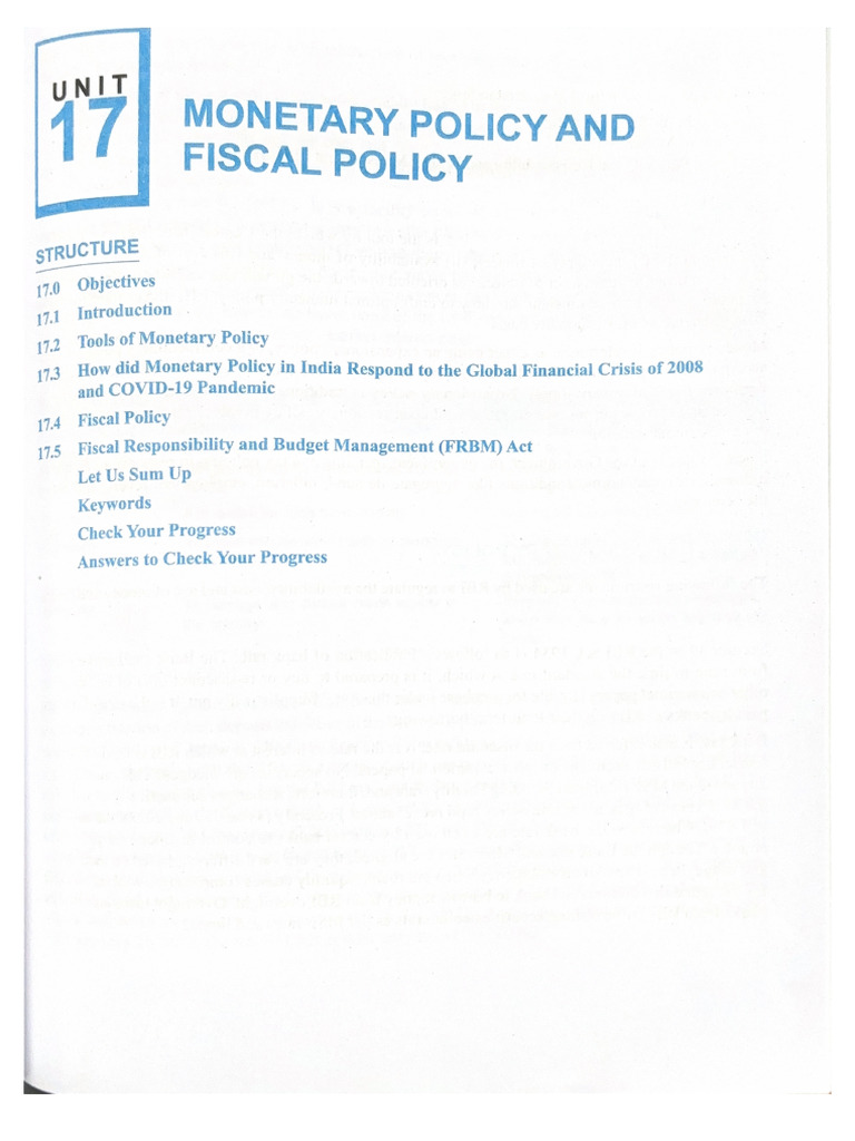 Monetary Policy and Fiscal Policy | PDF