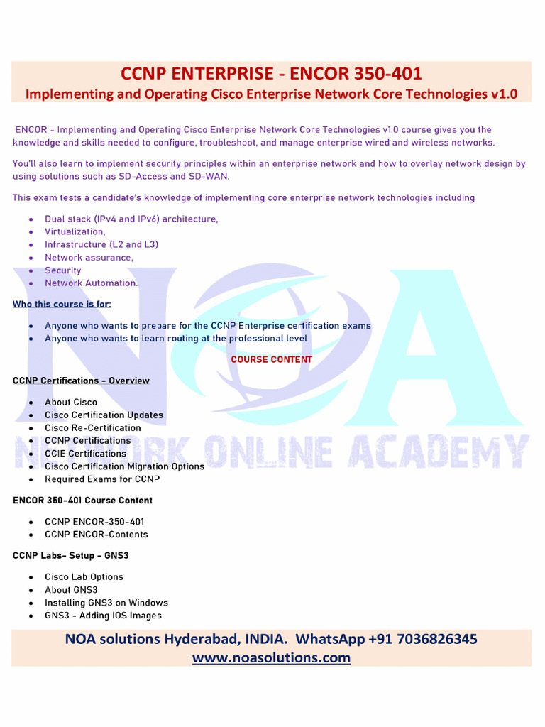 ENCOR Syllubus | PDF